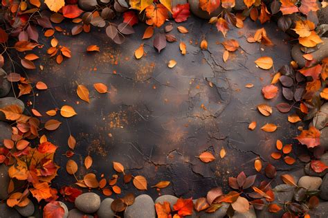 Fallen Maple Leaves Clay Floor Backdrop Rr7 521 Dbackdrop