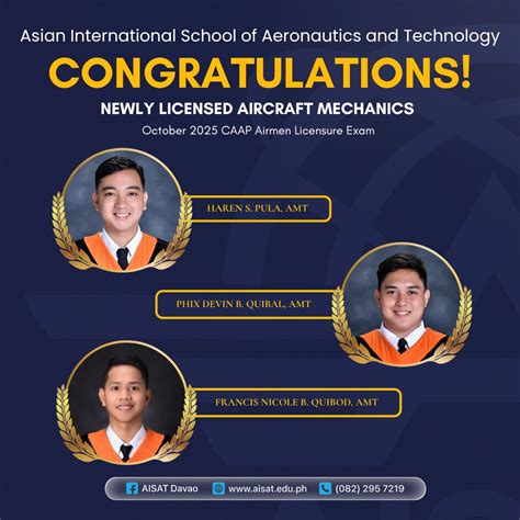 Aisat 𝐀𝐈𝐒𝐀𝐓 𝐃𝐀𝐕𝐀𝐎 𝐂𝐀𝐀𝐏 𝐀𝐢𝐫𝐦𝐞𝐧 𝐋𝐢𝐜𝐞𝐧𝐬𝐮𝐫𝐞 𝐄𝐱𝐚𝐦 𝟐𝟎𝟐𝟓 Heres To The