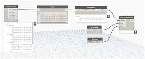 hide linked models in view packages dynamo