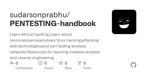GitHub Sudarsonprabhu PENTESTING Handbook Learn Ethical Hacking Learn About Reconnaissance