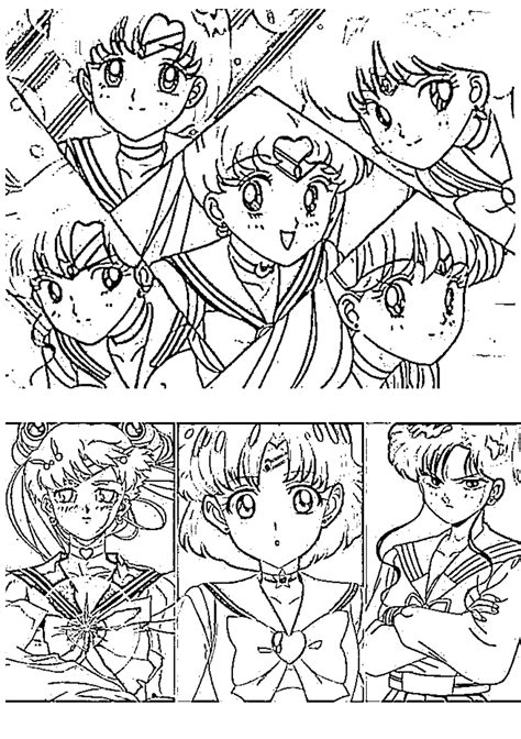 Sailor Moon Team Coloring Pages