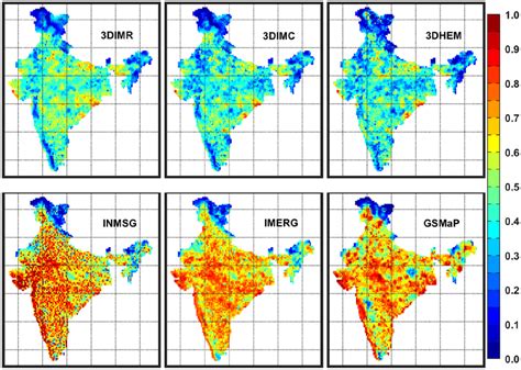 Spatial Distributions Of Correlation Coefficient In The Insat 3d And