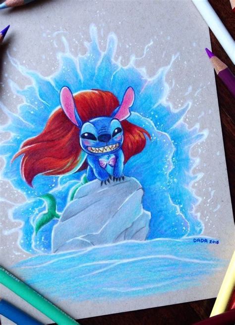 Evil Stitch Pencil Drawing