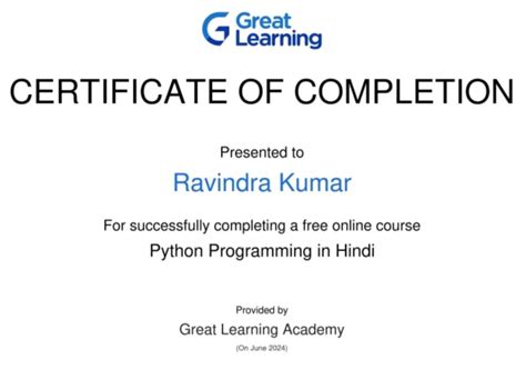 Ravindra Kumar Niraniya On Linkedin I Got Certificate In Python