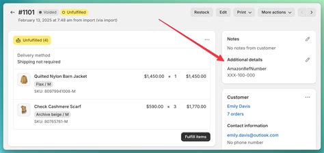 display shopify order note attributes in po auto purchase orders docs