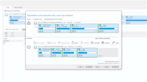 Managing Partitions In The Image Restore And Clone Wizards