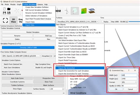 generating renderings and screenshots — qblade documentation 2 0 8 documentation