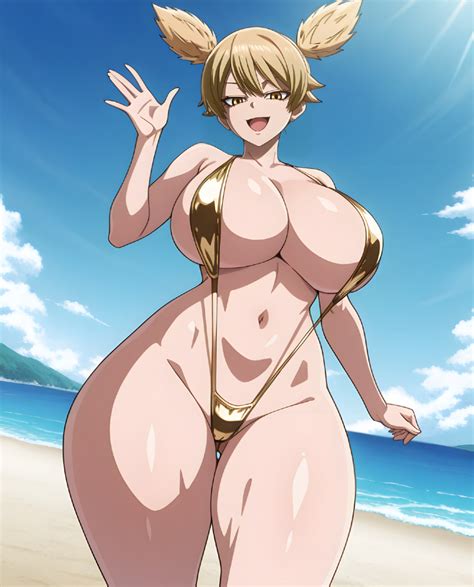 Rule 34 Ai Generated Bare Thighs Beach Blonde Hair Breasts Eroero Waifus Female Gigantic
