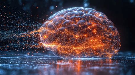 Digital Representation Of Brain With Glowing Neural Connections Symbolizing Advanced Technology