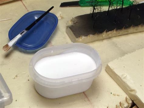 Dipped The Trees Into Some White Glue Just A Bit Diluted This To Speed Up The Dripping Off