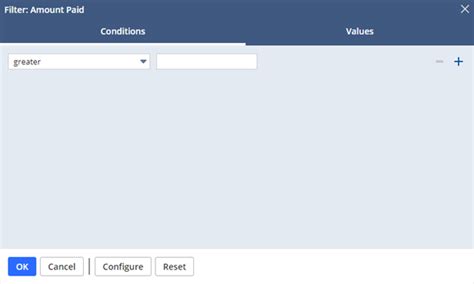 Netsuite Applications Suite Filter Types