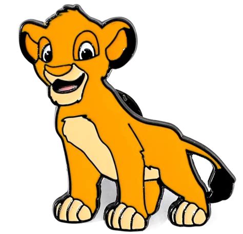 Disneys The Lion King Simba Looking Happy Smiling Cute Pin Badge £699