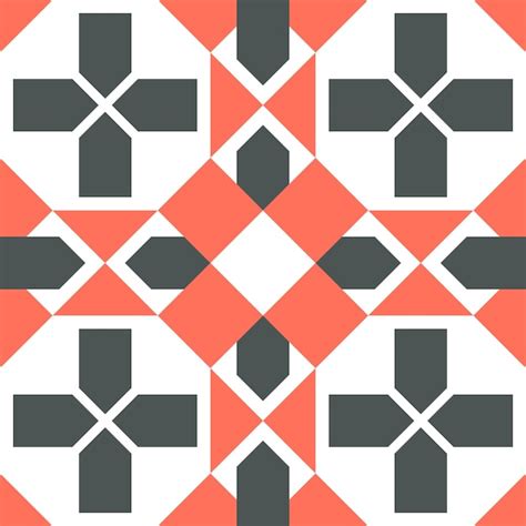 Premium Vector Seamless Abstract Red And Gray Triangular Minimalist
