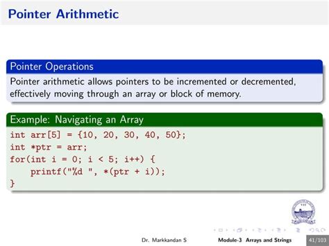 Embedded C Programming Module 3 Presentation Ppt