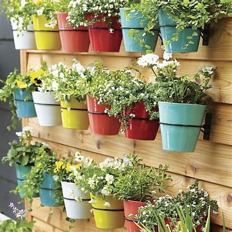 Herb Garden On Outside Wall Planters Outdoor Hanging Planters
