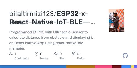 Github Bilaltirmizi Esp X React Native Iot Ble Ultrasonic Sensor Hc Sr Programmed
