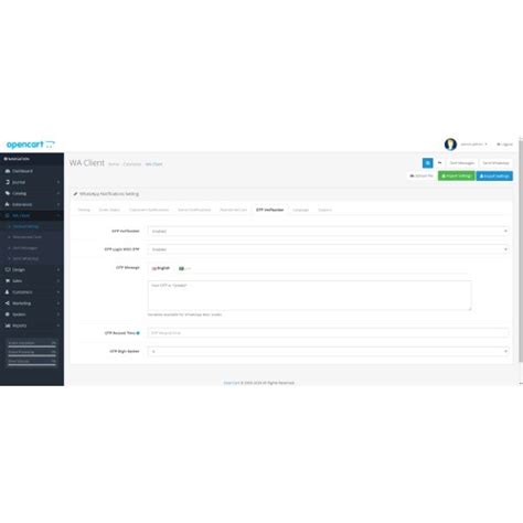 OpenCart Opencart WhatsApp Notifications Extension