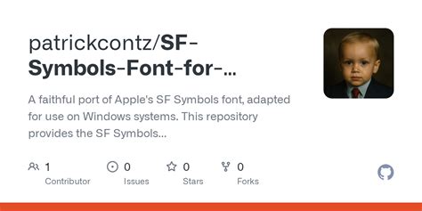 Github Patrickcontzsf Symbols Font For Windows A Faithful Port Of Apples Sf Symbols Font