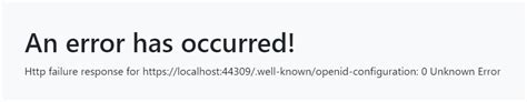 Identity Server Separated Error Failure Response Issue Abpframework Abp GitHub