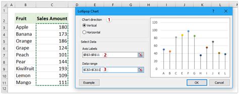 quickly create a lollipop chart in excel