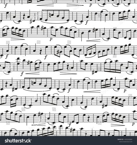 Personal Musical Con Notas Musicales Hoja Vector De Stock Libre De