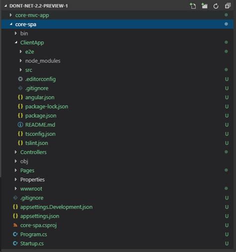 asp core 2 2 0 preview1 web templates update efficient user