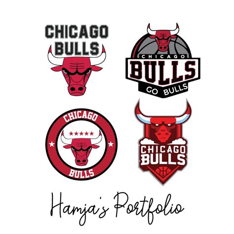 Chicago Bulls Logo Vector Set Masterbundles