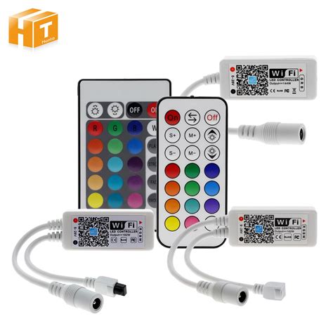 WiFi LED RGB Controller Mini DC V With Key IR Key RF Remote Control For RGB RGBW LED
