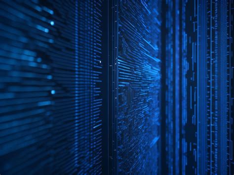 Premium Photo Blue Digital Binary Data On Computer Screen Background