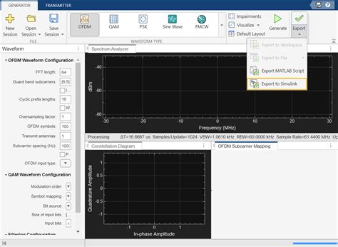 在simulink中使用应用程序生成的块生成无线波形 Matlab And Simulink Mathworks España 卡塔尔