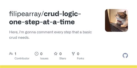 GitHub Filipearray Crud Logic One Step At A Time Here I M Gonna Comment Every Step That A