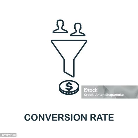 전환율 아이콘입니다 제휴 마케팅 컬렉션의 간단한 라인 요소 템플릿 인포 그래픽 등을 위한 씬 전환율 아이콘 개선에 대한 스톡 벡터 아트 및 기타 이미지 Istock