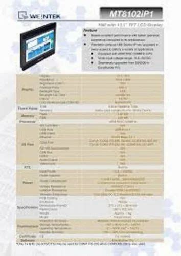 Rs 485 Modbus Rtu MT8102iP Weintek HMI At 18879 Piece In Mumbai ID 23359007730