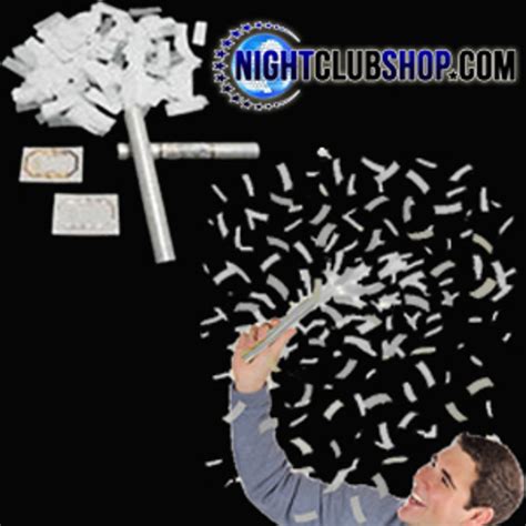 6inch Flutter Fetti Confetti Stick Hand Flick White Tissue