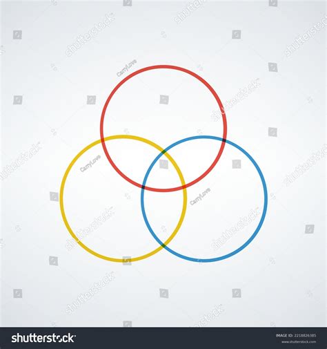 Three Overlapping Circles Infographic Icon Template Stock Vector Royalty Free 2218826385