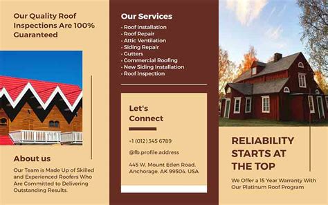 Roofing Brochure Templates Free Customize Download