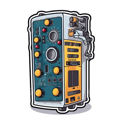 Badge With A Small Digital Machine On It Clipart Vector Free