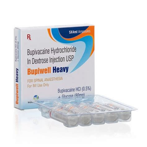 Bupivacaine Hcl In Dextrose Injection Usp 5x4ml Amp At ₹ 15vial In Surat