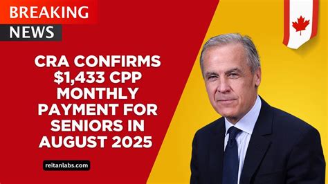 Cra Confirms 1433 Cpp Monthly Payment For Seniors In August 2025 Who Qualifies