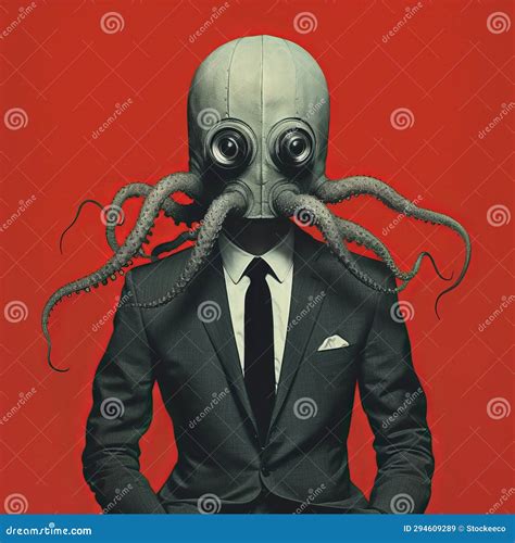 Futuristic Ai Kraken Robot Tentacles With Advanced Technology Central Core Emitting A Menacing