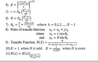 Solved Design A Low Pass Filter Of Rad Sec Bandwidth Chegg