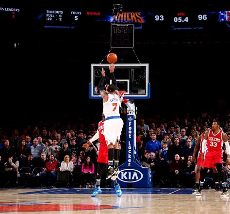 Getting Pumped For Tonite S Game With A Shot Of Melo Draining The Tying Three From The Knicks
