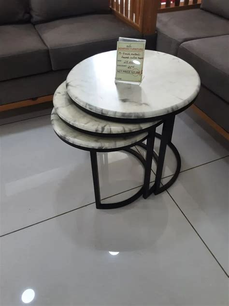 Stainless Steel Round Nesting Table 2 Tables At Rs 14000 Set In Ahmedabad Id 2848962749330