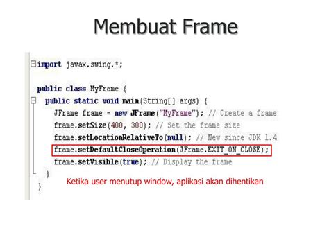 Ppt Pengantar Gui Frames Simple Components Dan Layouts Powerpoint Presentation Id 5425759