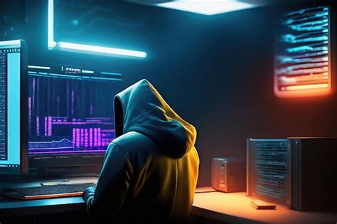 Premium Ai Image Dangerous Hacker Breaks Into Government Data Servers