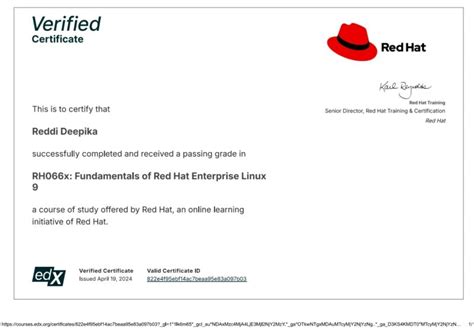 Deepika Reddi On Linkedin Redhatlinux Edx Linux Sysadmin It