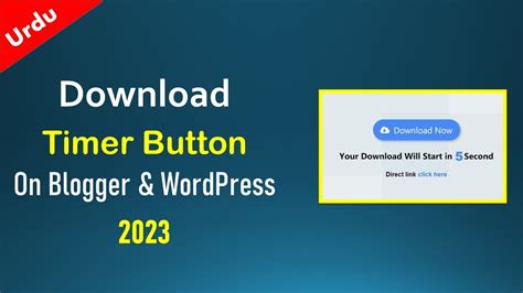How To Add Download Timer Button On Blogger Or Wordpress 2023 Youtube