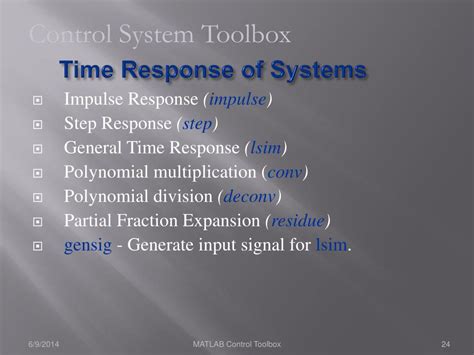 Ppt Matlab Control Toolbox Mastering System Design And Analysis Powerpoint Presentation Id