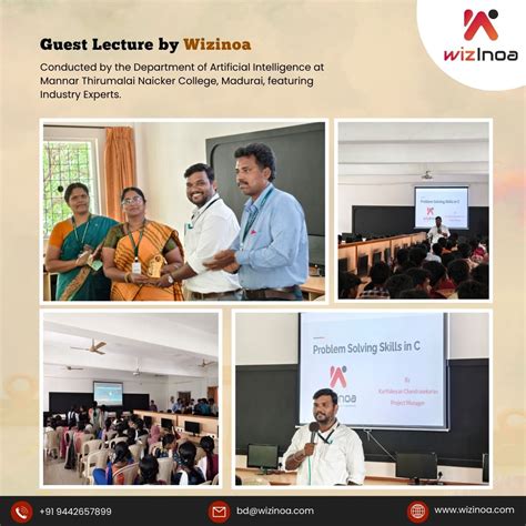 wiz inoa on linkedin guestlecture wizinoa ai mannarthirumalainaickercollege…
