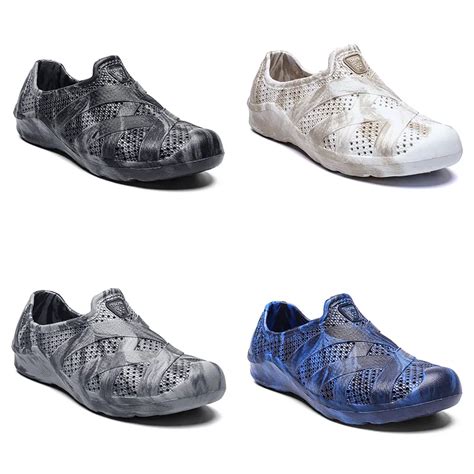 Mens Summer Water Shoes Breathable Beach Sneakers Classic Slip Ons